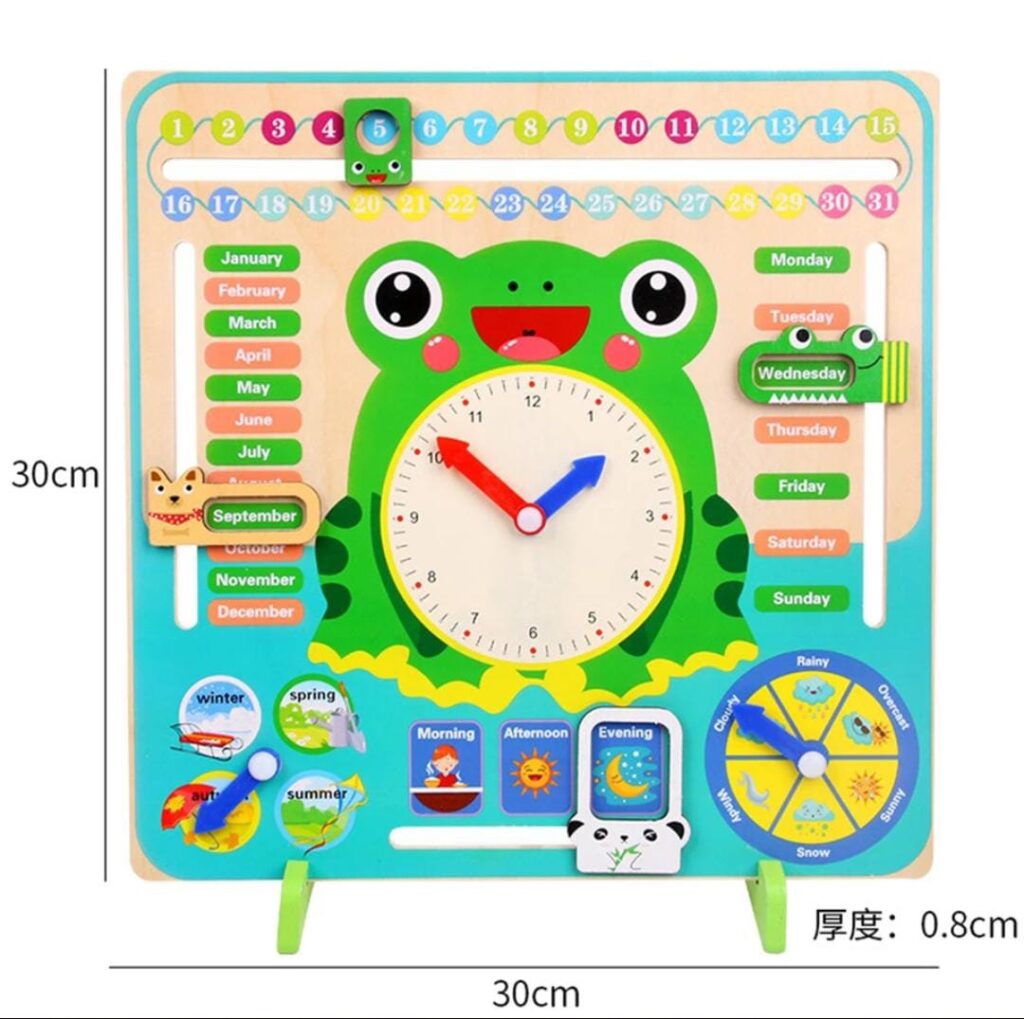 Reloj educativo de madera Montessori para niños – Detalles y Regalos ...